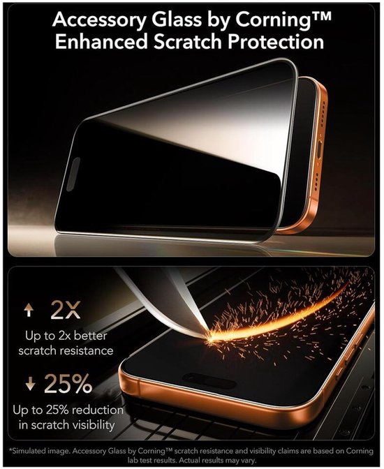 ESR Screenprotector Geschikt voor iPhone 17 Pro Max - UltraFit Armorite ...