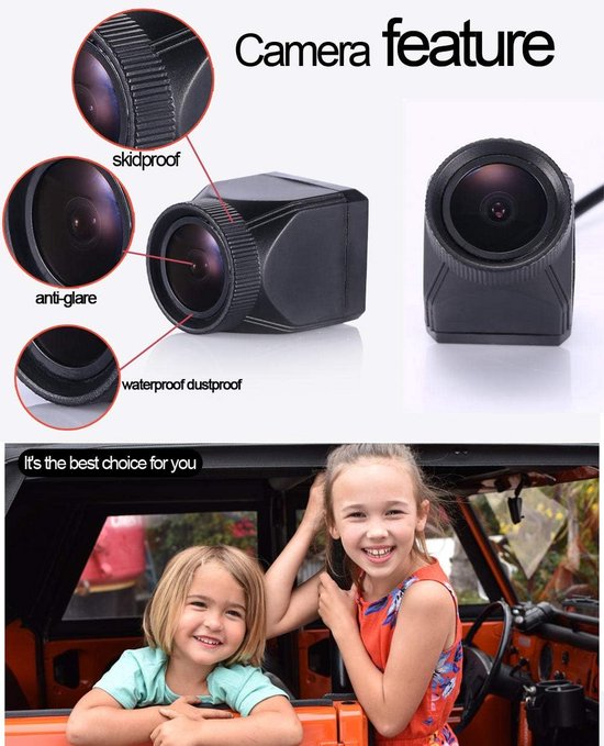 Waterdichte Achteruitrijcamera voor Auto met HD-Resolutie en 170° Zicht ...