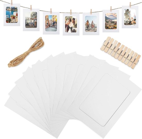 Set van 10 Fotolijsten voor Wanddecoratie - Papieren Lijsten met ...