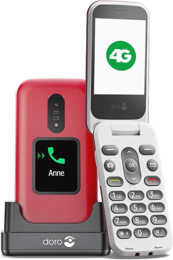 4G mobiele telefoon voor senioren - Eenvoudig te gebruiken - Dual ...