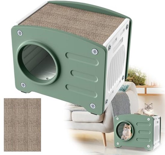 Kattenhuis met Krabplank voor Binnen en Buiten - Comfortabel en ...