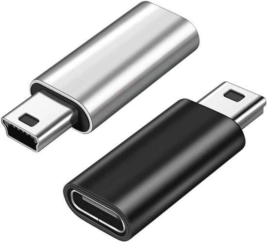 USB C Naar Mini USB Adapter - 2 Stuks Type C Naar Mini-Stekker Voor ...