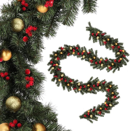 Decoratieve Kerstslinger voor Trappen en Open Haard - 260 cm ...