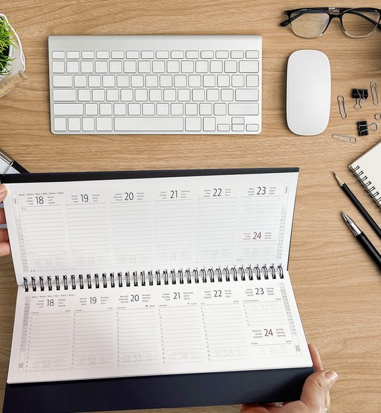 Weekplanner Bureau 2024 Organizer met Stevige Ringband Zwart | bol