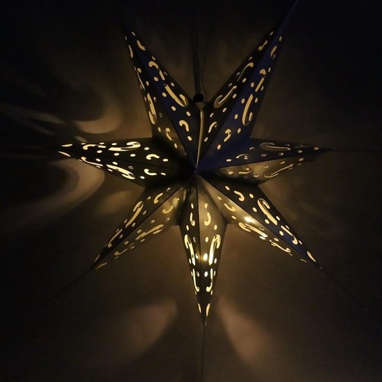 3D Lichtgevende Kerst Ster met LED en Timer - Grote Papieren ...