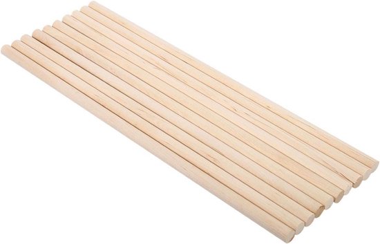 10x Lange Houten Stokjes 30 cm - Natuurlijk Hout voor Knutselen en ...