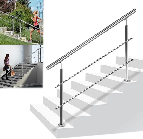 Roestvrijstalen Trapleuning Binnen en Buiten - Stevige Balustrade voor ...