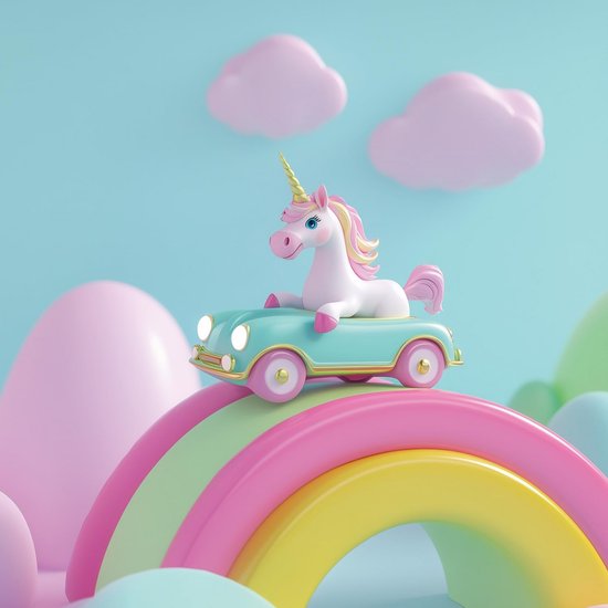 Muurkalender 2026 Eenhoorns Maandplanner 30x30 cm - 16 Maanden ...