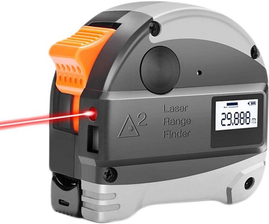 Digitale Laser Afstandsmeter met 5m Meetlint en USB Oplaadbaar | bol