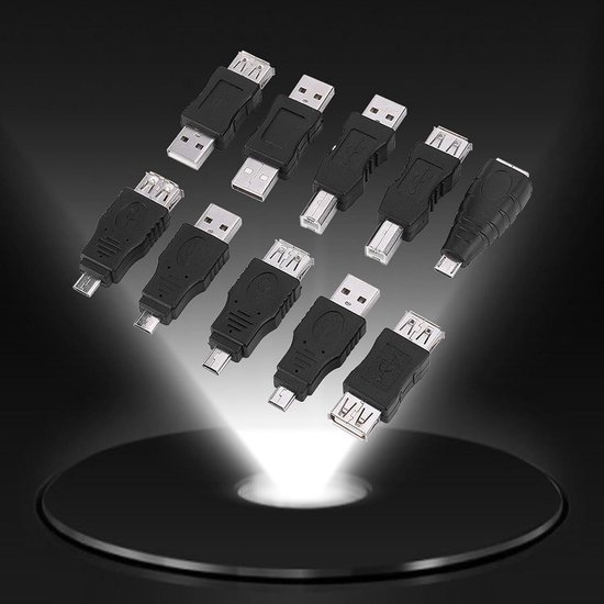 USB-adapter set voor USB, Micro USB, Mini USB - Mannelijk naar ...