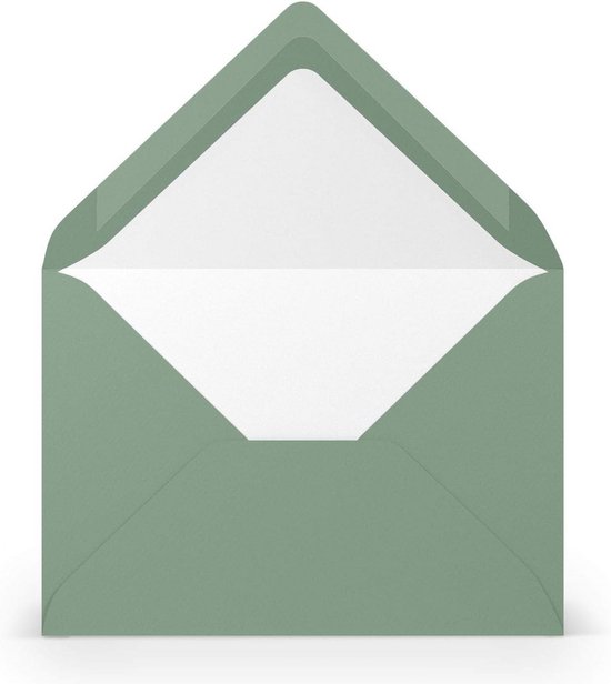 Geribbelde C6 Enveloppen Eucalyptus Zonder Venster - 100 g/m² | bol