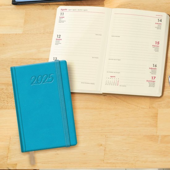 Compacte Weekkalender 2025 in Zakformaat met Hardcover - Organiseer Je ...