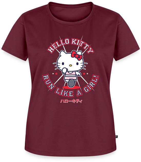 Hello Kitty Run Like A Girl Premium T Shirt Dames | bol