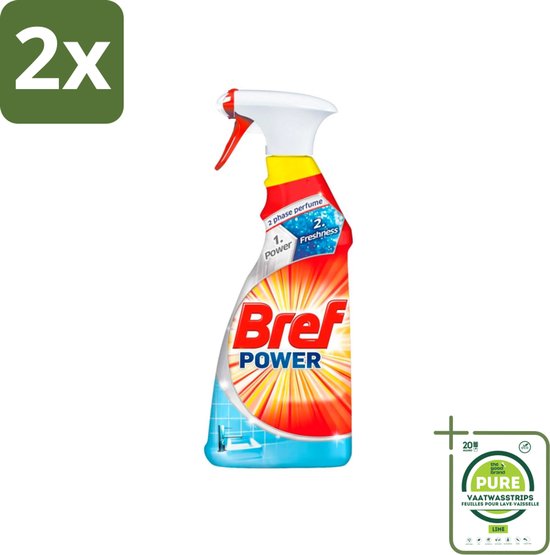 Bref Power - Badkamerreiniger - Spray - Anti-Kalk & Vuil - Fris - 750 ...