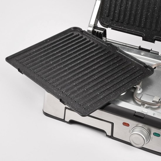 Elektrische Grillpan met Antiaanbaklaag voor Thuis Bereiden van Vlees ...