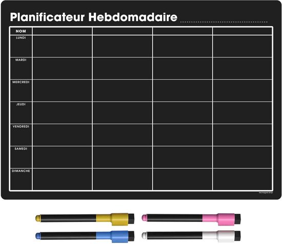 Magnetisch Whiteboard Weekplanner - Koelkast Whiteboard Weekoverzicht ...