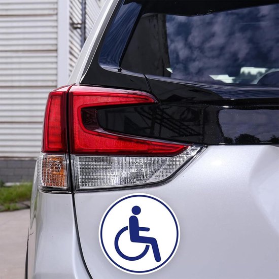 Autosticker 13,5 x 13,5 cm - Stickers rolstoelgebruikers - Rolstoel ...