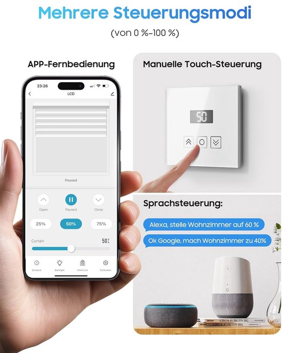 Slimme Rolluikschakelaar met Percentageweergave | Wifi ...