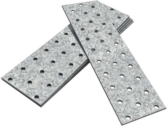 Platte Verbindingsplaat 200 x 60 mm - Geperforeerde Stalen Verbindingen ...