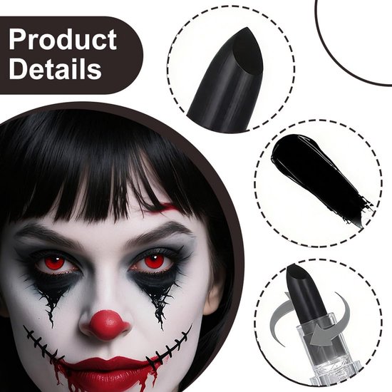 3-Delige Gezichts- en Body Paint Set (Zwart, Wit, Rood) - Theater ...