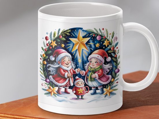 Mok Kerstmis Elfjes Mok, Feestdagen Design Beker, Kerstcadeau Idee ...