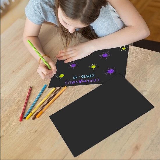 30 Vel Zwart Karton A4 250 g/m² - Stevig Papier voor Knutselen en ...