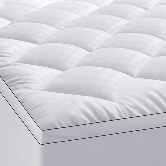 Hypoallergene Topper voor Tweepersoonsbed 180 x 200 cm - Schuimdeeltjes ...