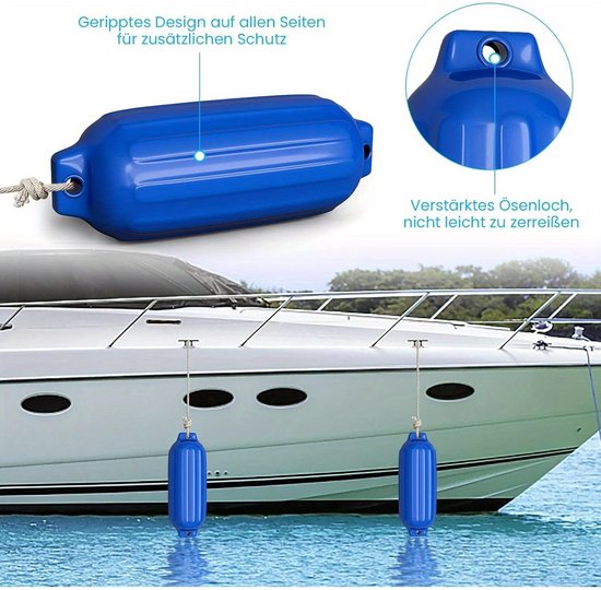 Set Van 4 Bootpadden – Langwerpige Fender – Bal Fender – Bootbumper ...