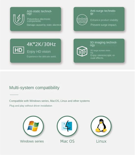 HDMI Matrix 4x4 Switch met Audio Extractor - 4K/60Hz Ondersteuning, HDR ...