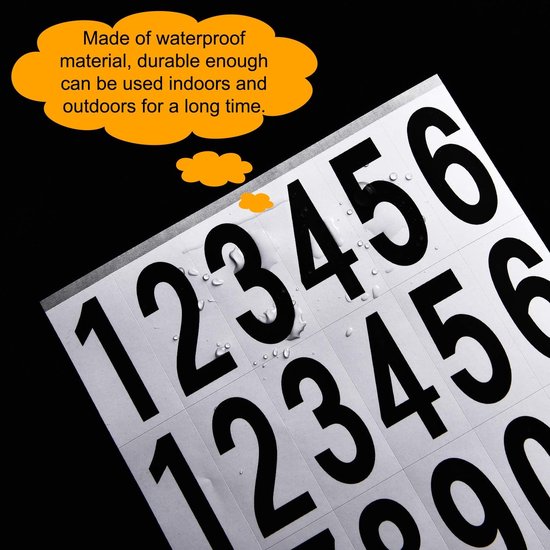 10 Sheets Numbers Stickers - PO Box Numbers - Zelfklevende Vinyl ...