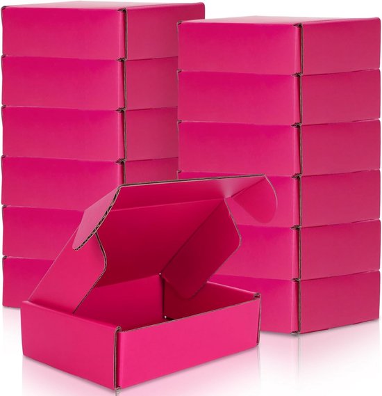 24 Stuks Felroze Verzenddozen Karton voor Cadeaus en Postgebruik ...