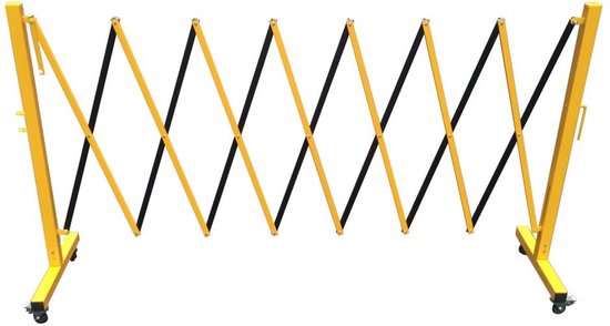 Uitbreidbare Veiligheidsbarrière op Wielen - Flexibele Afzetting 3.6m ...