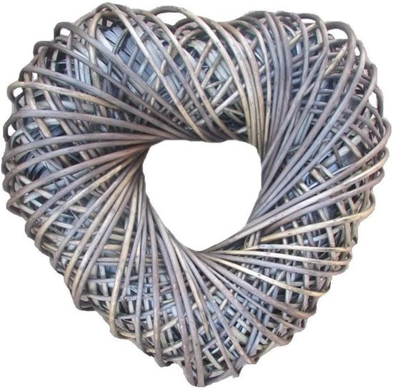 Antieke Wassen Wilg Hartvormige Krans 50cm | bol