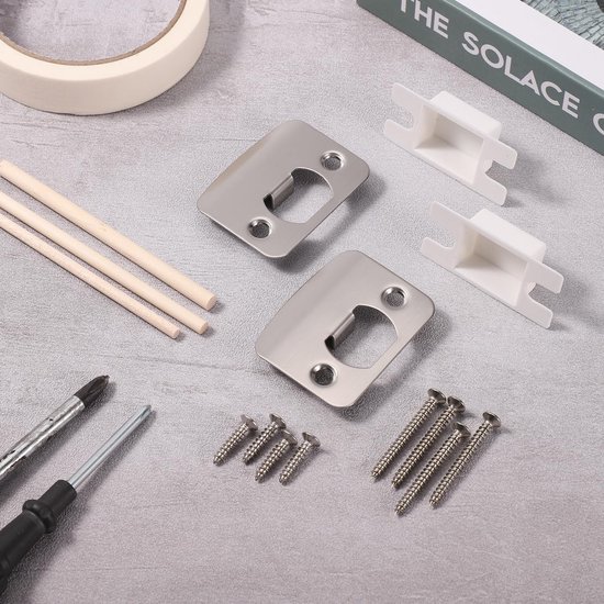 Deursluitplaat Set - Heavy Duty Deurgrendelherstelplaat voor Thuis en ...