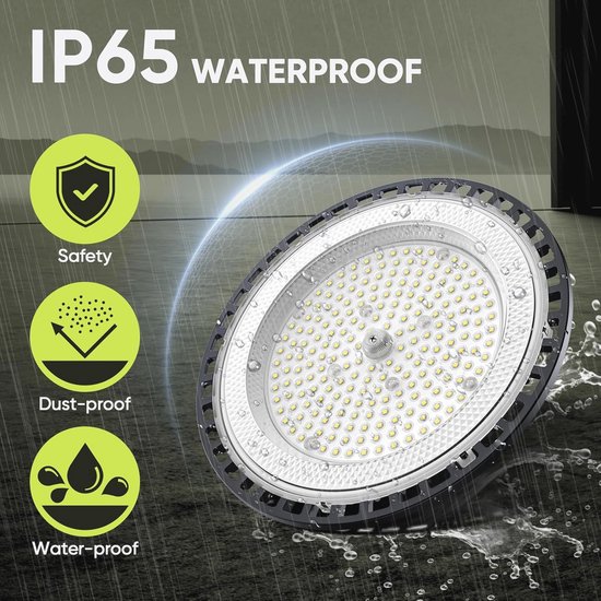 200W UFO LED High Bay Lamp - 30000LM Indoor Plafond Verlichting - IP65 ...