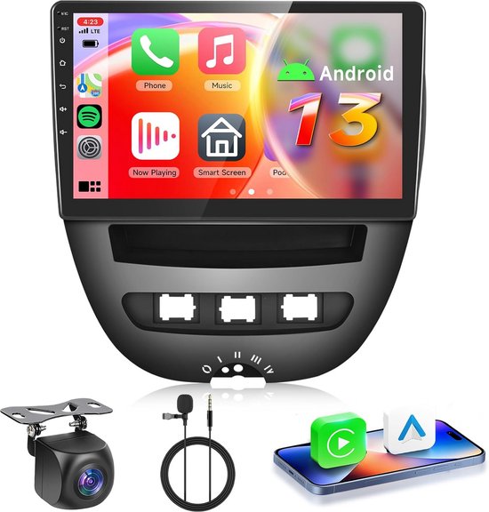 10 Inch Android Autoradio met Bluetooth en GPS voor Toyota Aygo ...