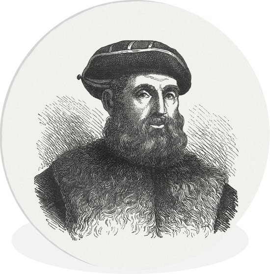 Ferdinand Magellaan graveren Wandcirkel kunststof plaat ⌀ 140 cm | bol.com