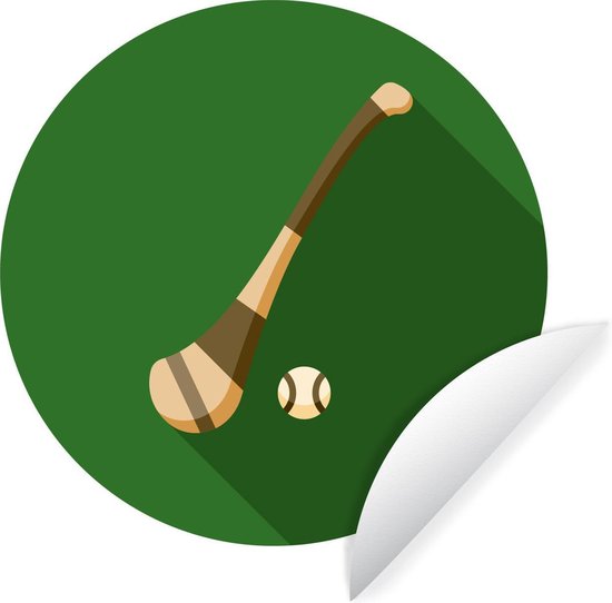 Illustration d'un bâton de hurling Sticker mural cercle mural ⌀ 140 cm ...