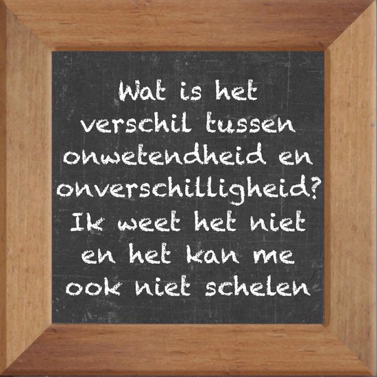 Wijsheden op krijtbord tegel over Overig met spreuk :Wat is het verschil tussen... | bol