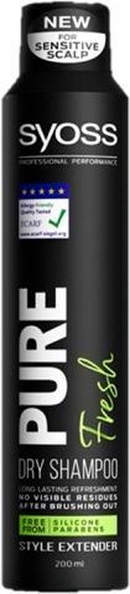 Syoss - Dry Shampoo Pure Fresh (Dry Shampoo) 200 ml - 200ml | bol.com