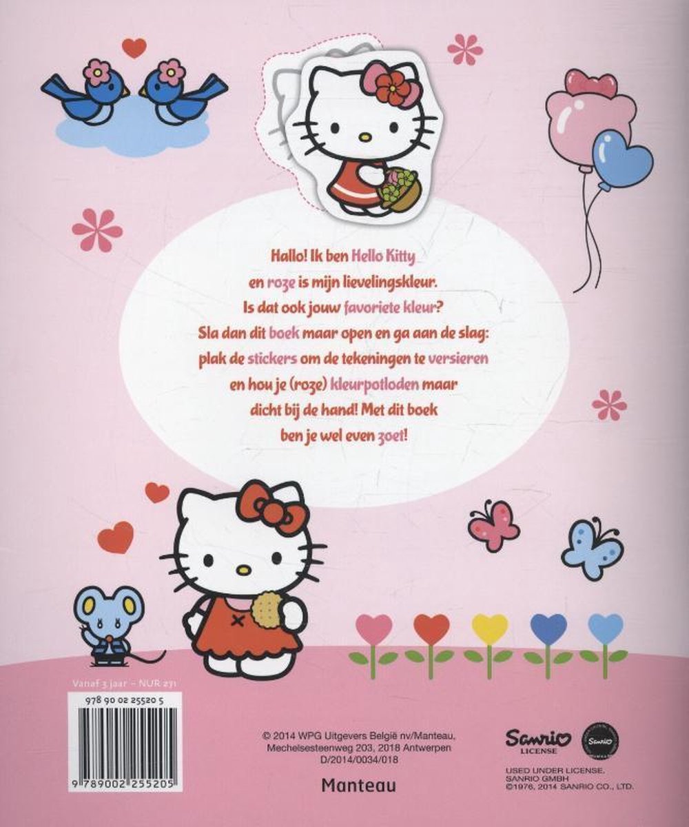 Hello Kitty - Stickerplezier Ik hou van roze | 9789002255205 | Boeken ...