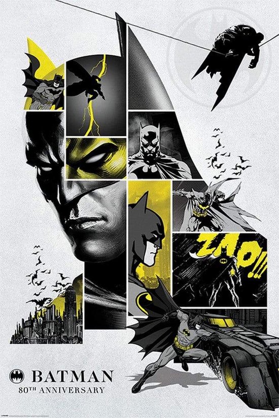 DC Comics Poster - Batman Th Anniversary - 91.5 X 61 Cm - Multicolor ...