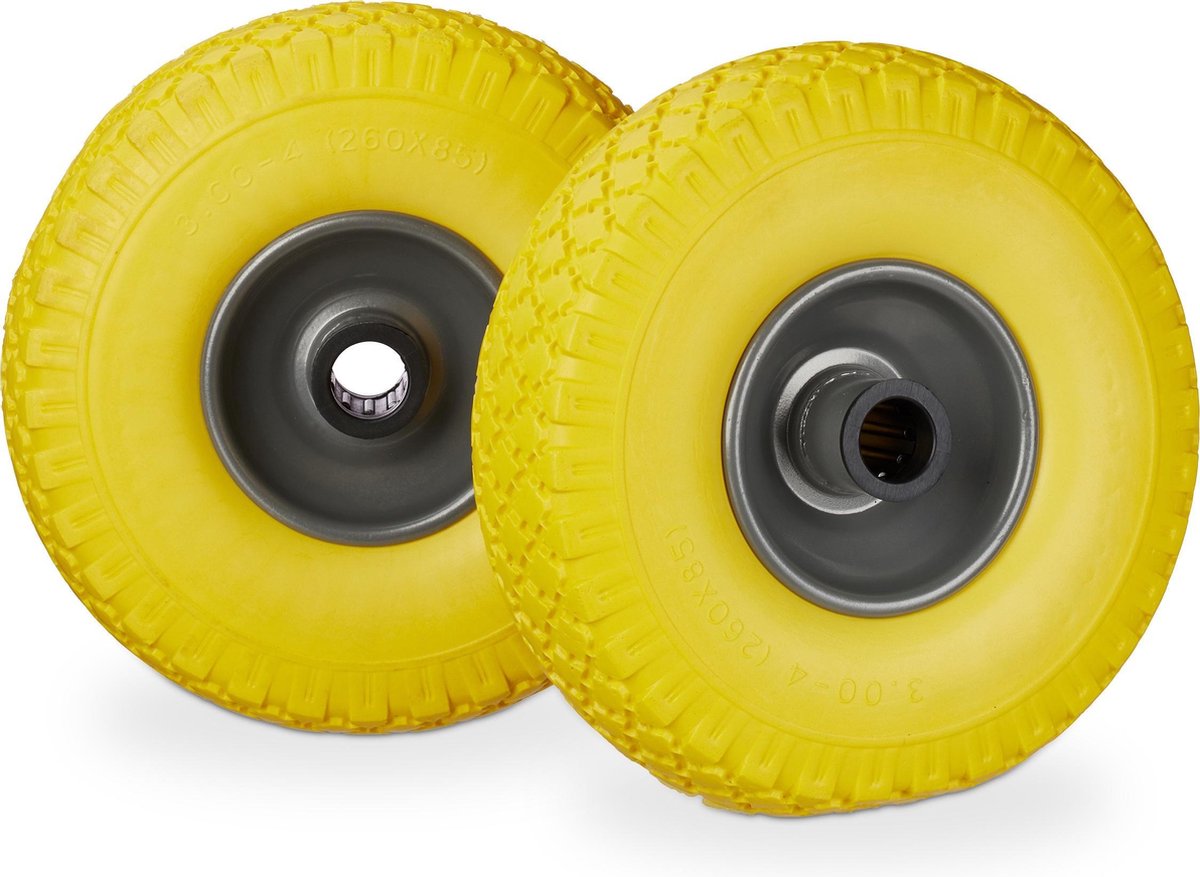 roue de diable relaxdays - jeu de 2 pièces - jante acier - anti ...