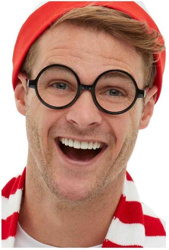 Smiffys Kostuum Bril Where's Wally Zwart | bol.com