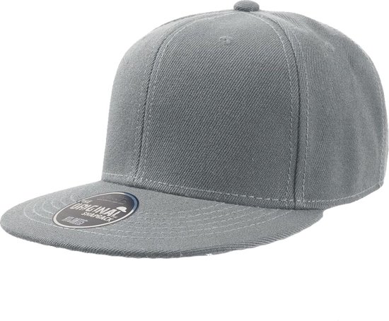 Atlantis Snap Back Flat Visor 6 Panel Cap (Grijs) | bol