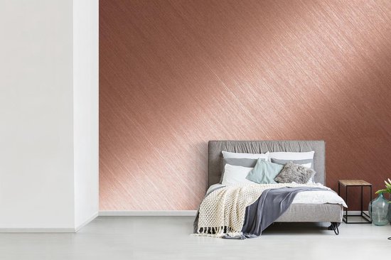 Behang - Fotobehang - Glimmende koperen achtergrond - Breedte 360 cm x ...