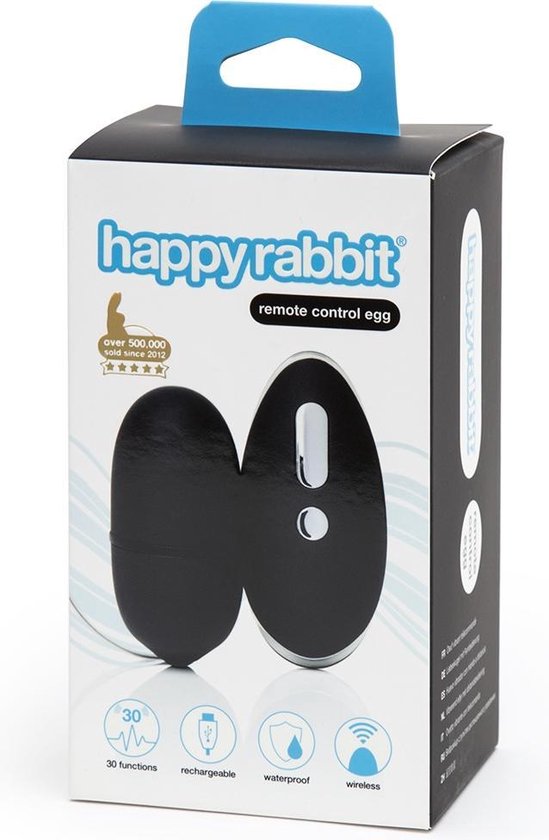 Remote Control Love Egg - Black - Eggs - Happy Rabbit - black | bol.com