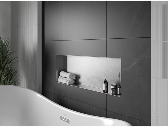 Mexen X-Wall-NR nisplank zonder kraag 90 x 30 , inox - 1911903010 | bol