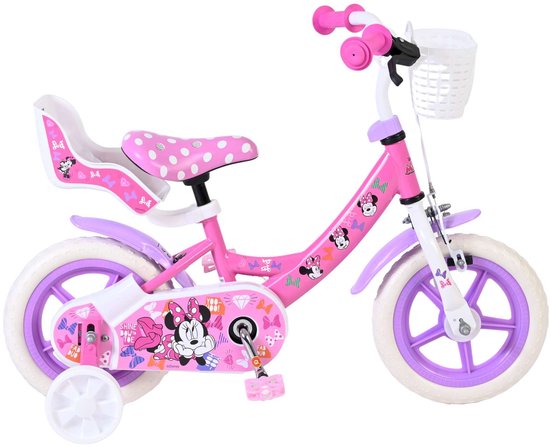Disney Minnie Kinderfiets - Meisjes - Mag Wheels - 12 inch - Roze | bol