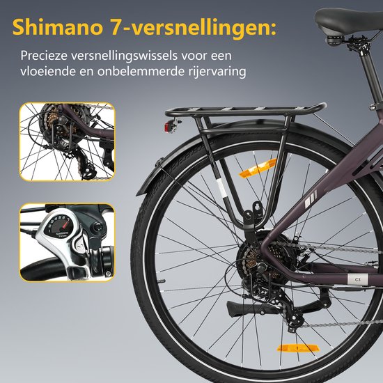 TTGO Elektrische Fiets C3 SE - 28 Inch E-Bike Stadsfiets - 18Ah Accu ...